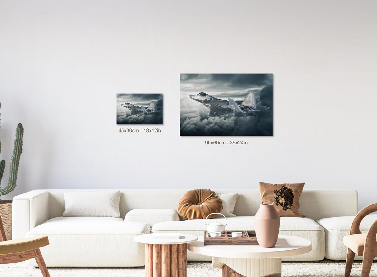 F-22 Raptor Fighter Aircraft Poster – Alpha Check Designs