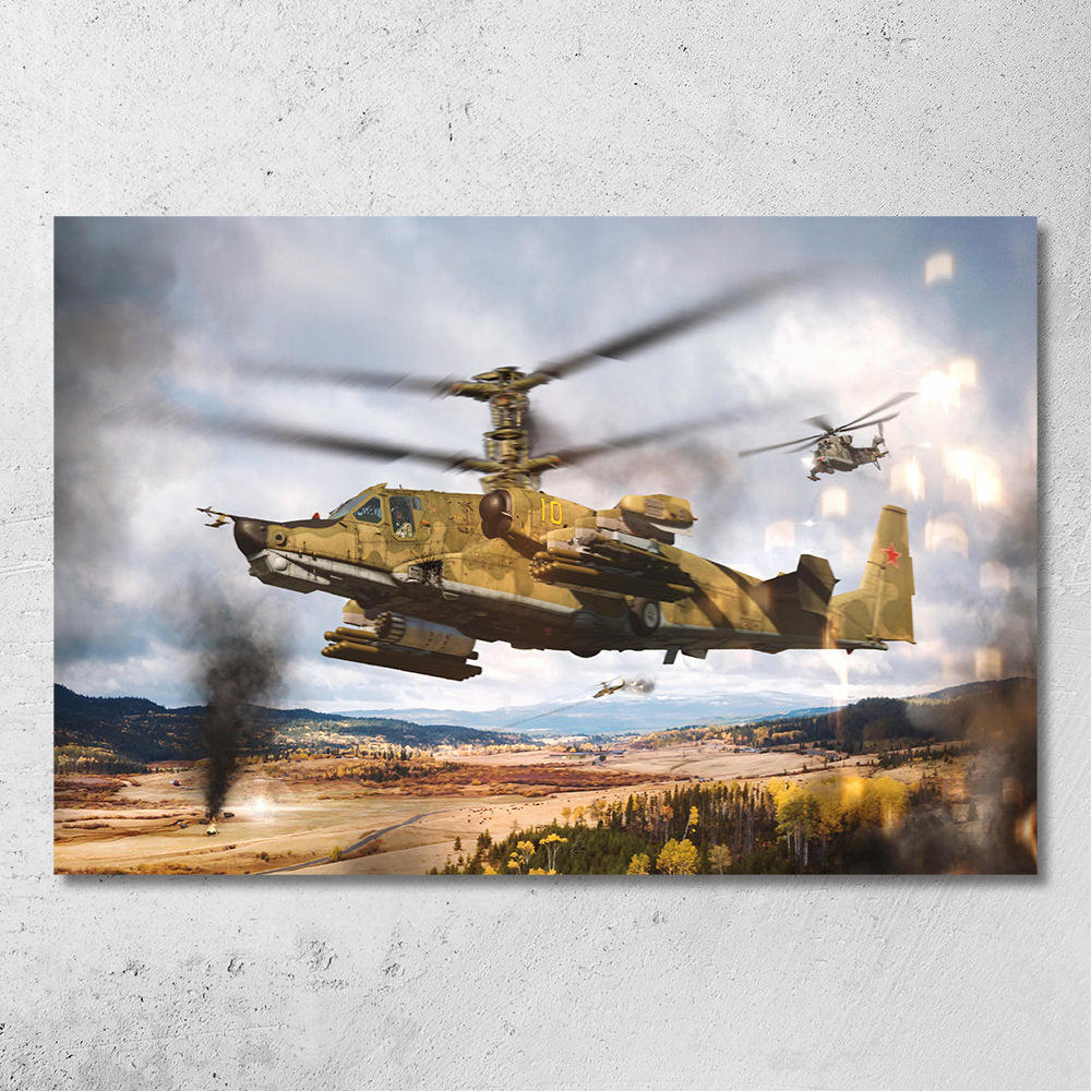 KA-50 Attack Helicopter Poster – Alpha Check Designs