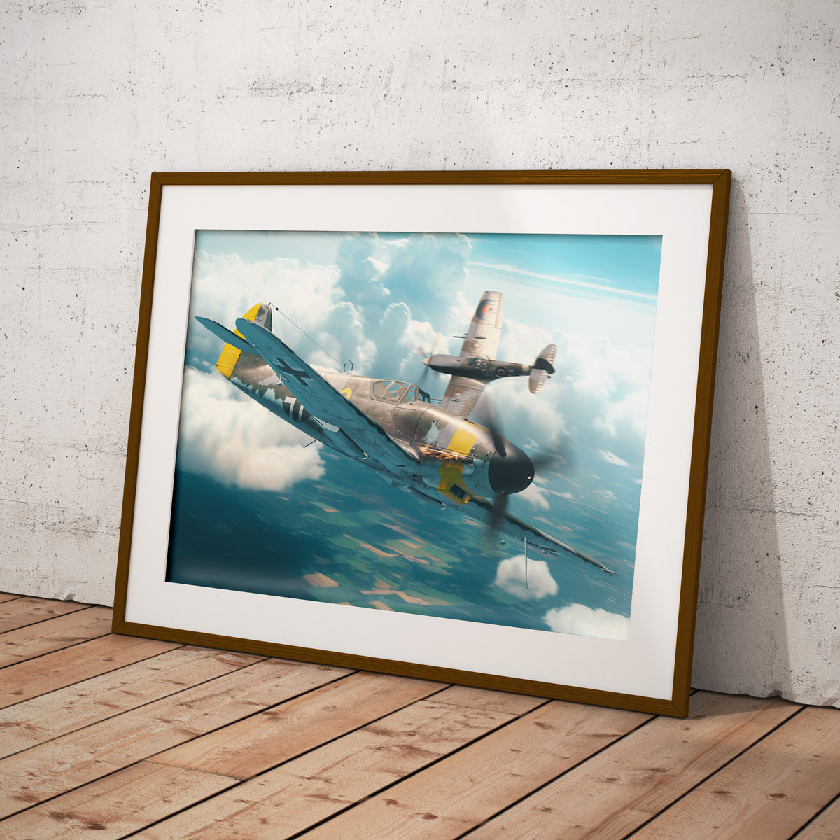 Messerschmitt Bf-109 K4 VS Spitfire Poster – Alpha Check Designs