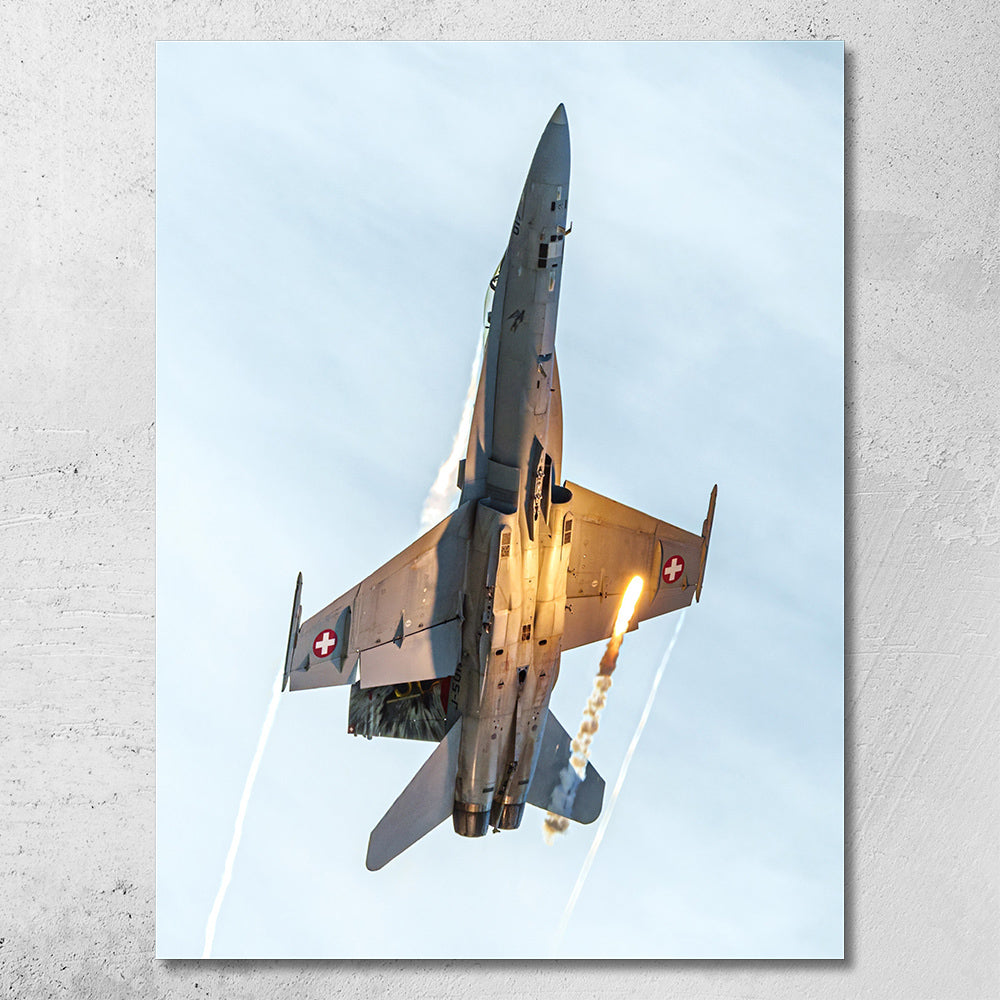 F/A-18 Hornet Popping Flares Poster – Alpha Check Designs