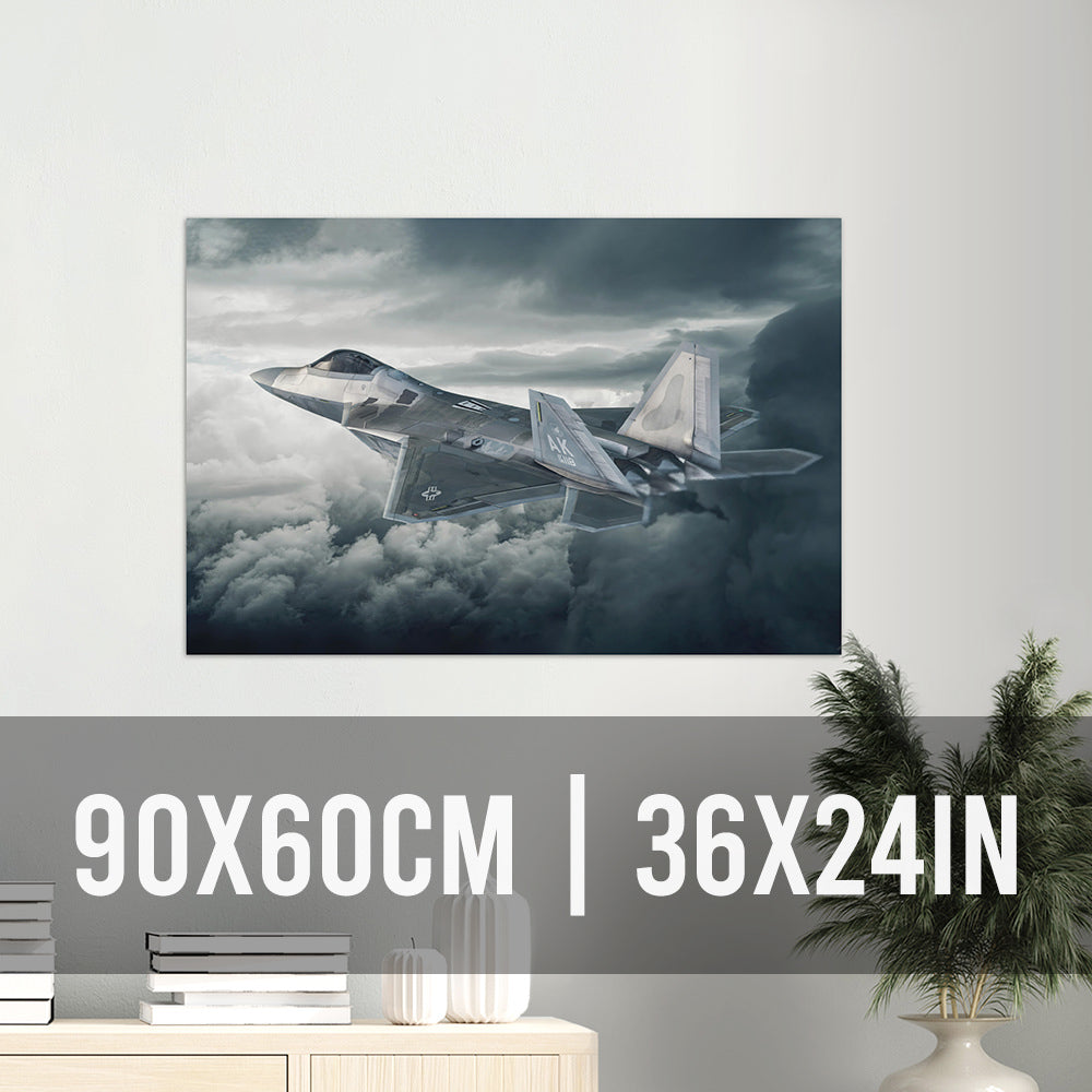 F-22 Raptor Fighter Aircraft Poster – Alpha Check Designs