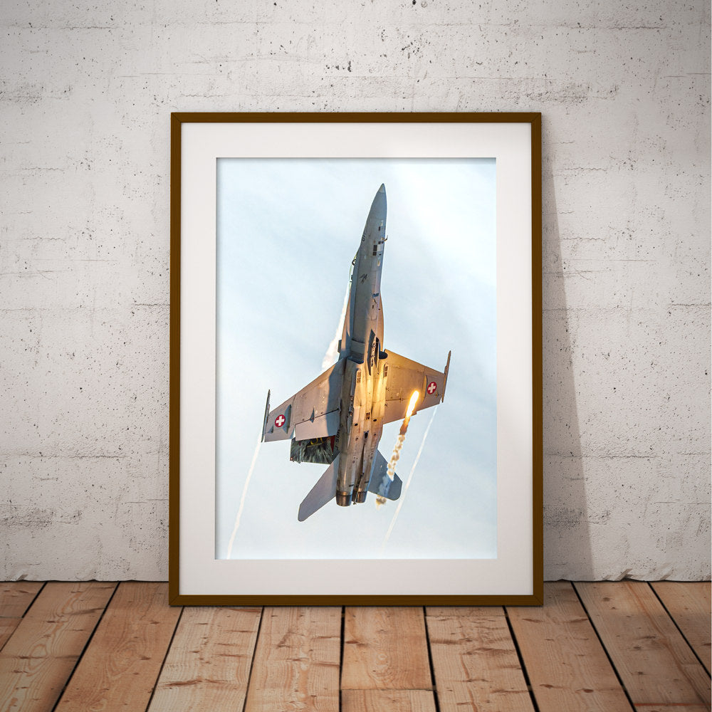 F/A-18 Hornet Popping Flares Poster – Alpha Check Designs