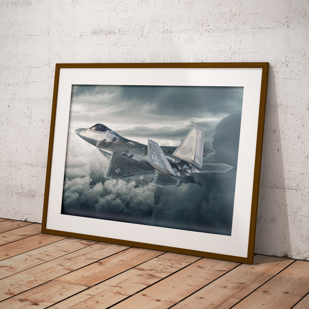 F-22 Raptor Fighter Aircraft Poster – Alpha Check Designs