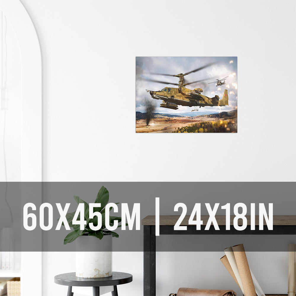 KA-50 Attack Helicopter Poster – Alpha Check Designs
