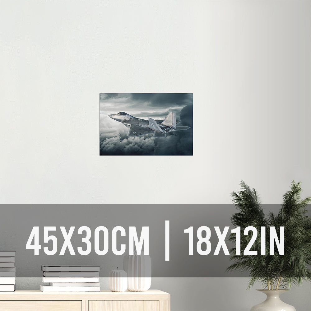F-22 Raptor Fighter Aircraft Poster – Alpha Check Designs